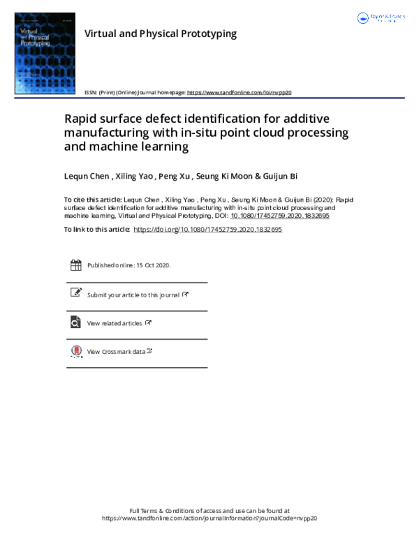 (PDF) Rapid surface defect identification for additive manufacturing ...