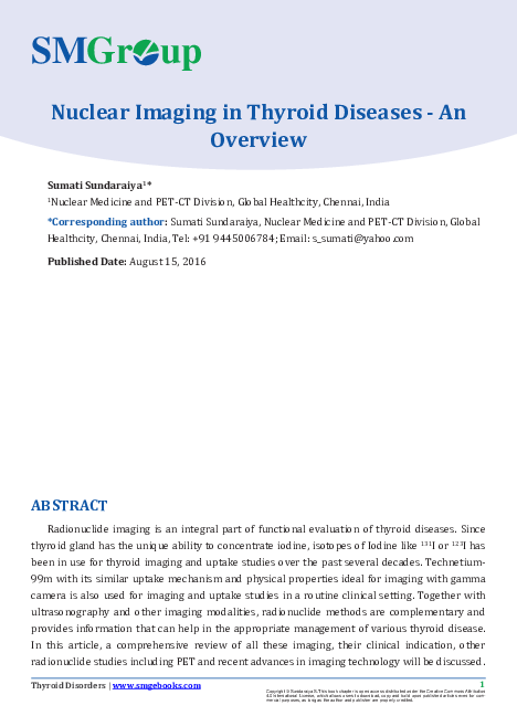 (PDF) Gr upSM Nuclear Imaging in Thyroid Diseases-An Overview