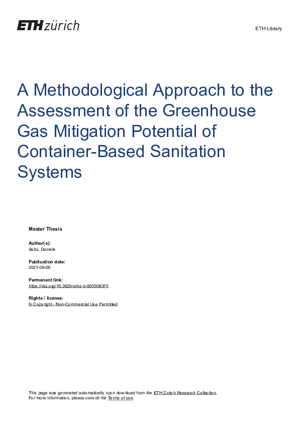 (PDF) A Methodological Approach to the Assessment of the Greenhouse Gas ...