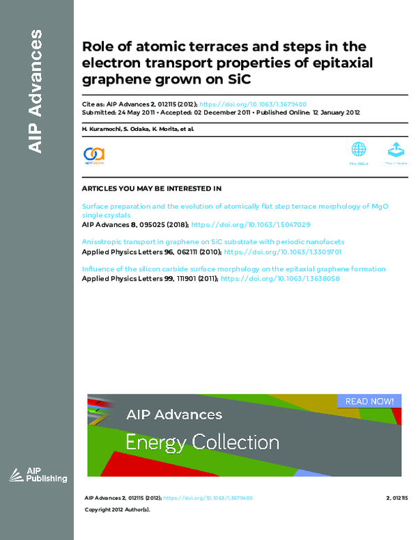 (PDF) Role of atomic terraces and steps in the electron transport properties of epitaxial ...