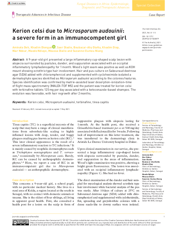 (PDF) Kerion Celsi from Microsporum in a Child