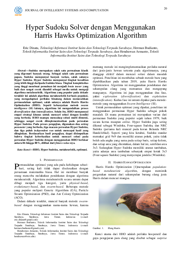(PDF) Hyper Sudoku Solver dengan Menggunakan Harris Hawks Optimization ...