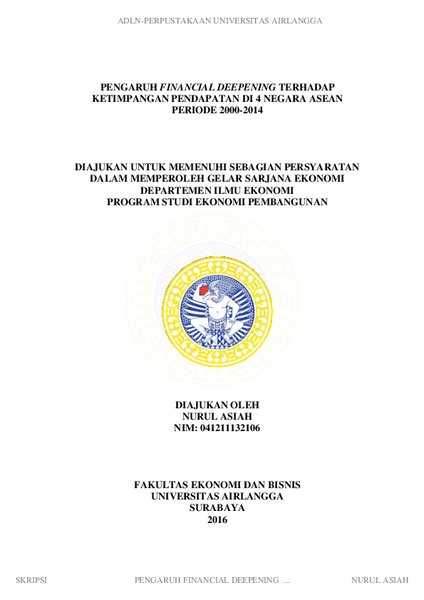 (PDF) Pengaruh Financial Deepening Terhadap Ketimpangan Pendapatan DI 4 ...