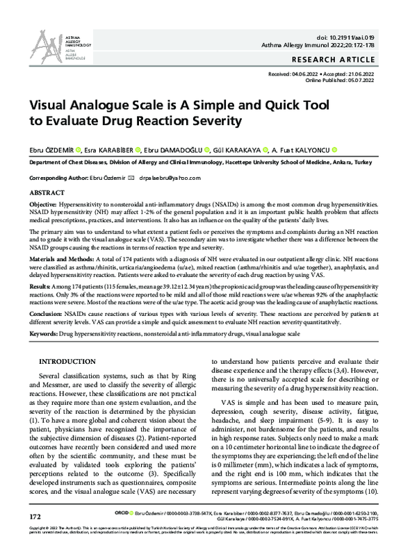 (PDF) Visual Analogue Scale is A Simple and Quick Tool to Evaluate Drug ...