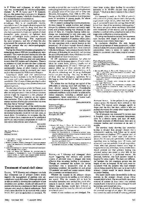 (PDF) Treatment of natal cleft sinus | Keith Harding - Academia.edu