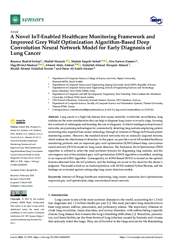 (PDF) A Novel IoT-Enabled Healthcare Monitoring Framework and Improved ...