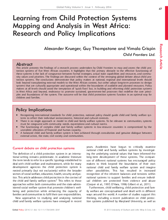 (PDF) Learning from Child Protection Systems Mapping and Analysis in ...