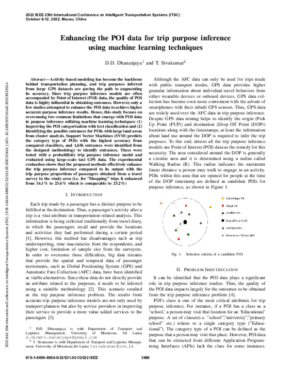 (PDF) Enhancing the POI data for trip purpose inference using machine learning techniques