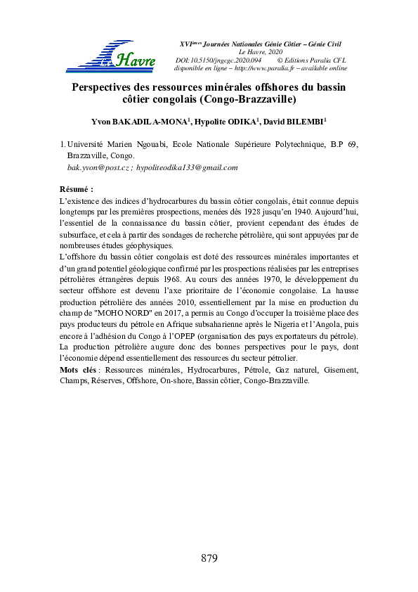 (PDF) Perspectives des ressources minérales offshores du bassin côtier ...