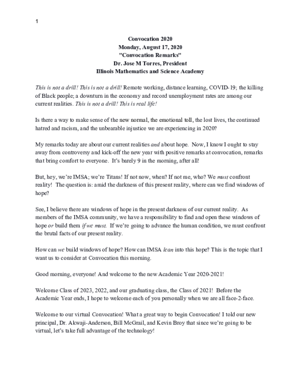 (PDF) 2020 Convocation