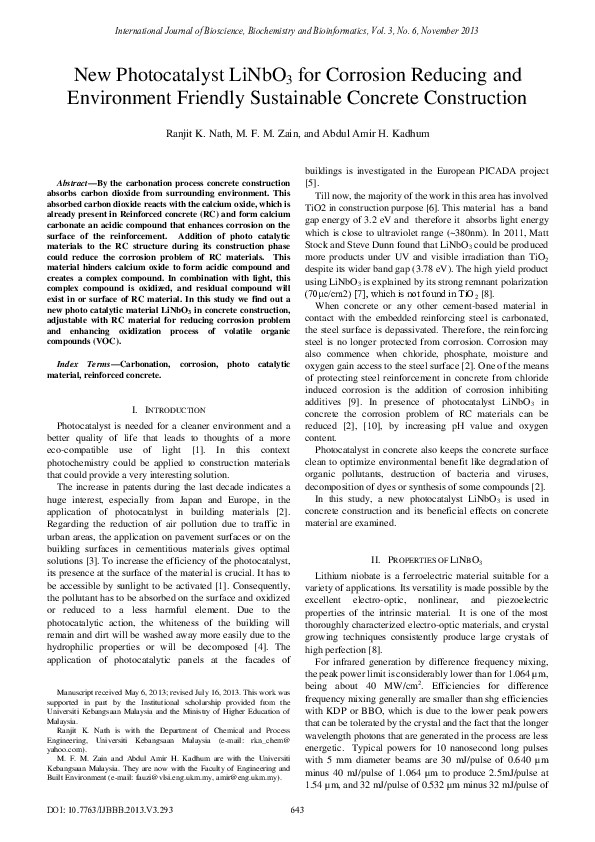 (PDF) New Photocatalyst LiNbO3 for Corrosion Reducing and Environment ...