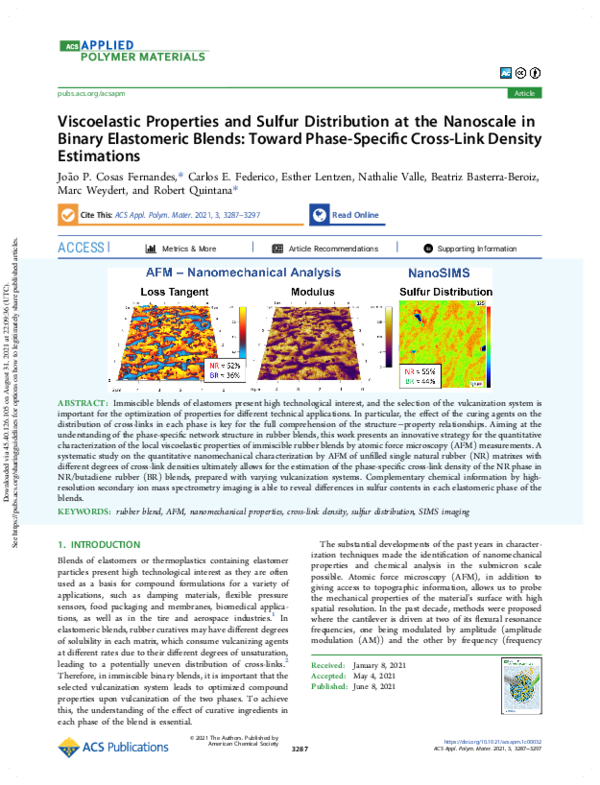 (PDF) Viscoelastic Properties and Sulfur Distribution at the Nanoscale in Binary Elastomeric ...