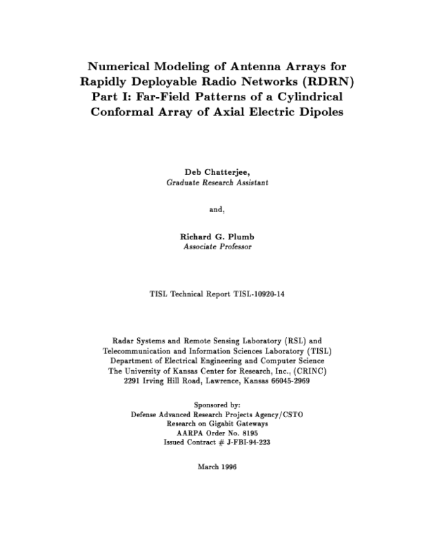 (PDF) Numerical Modeling of Antenna Arrays for