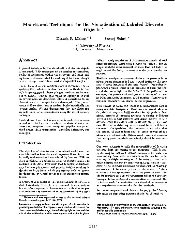 (PDF) Models and techniques for the visualization of labeled discrete ...