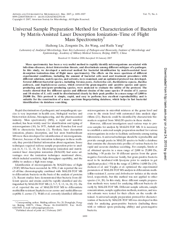 (PDF) Universal Sample Preparation Method for Characterization of ...