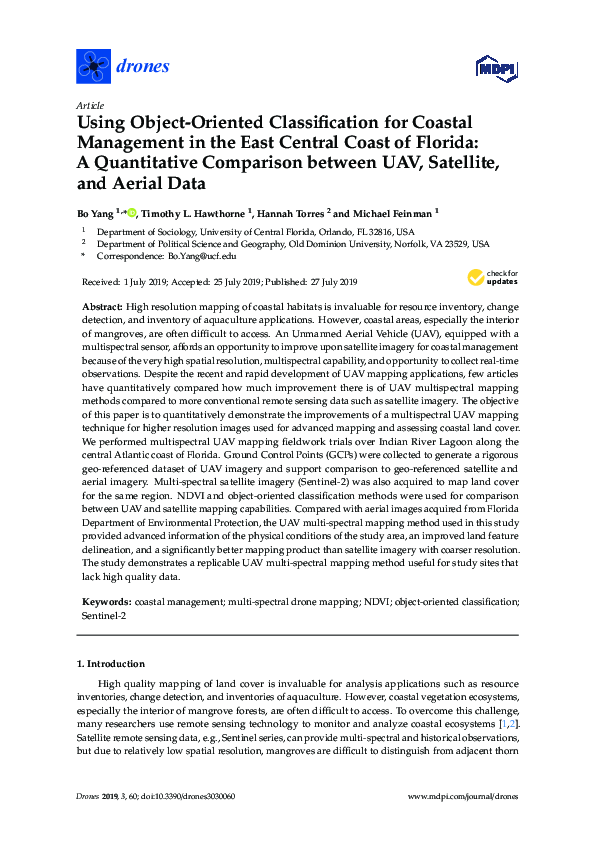 (PDF) Using Object-Oriented Classification for Coastal Management in the East Central Coast of ...