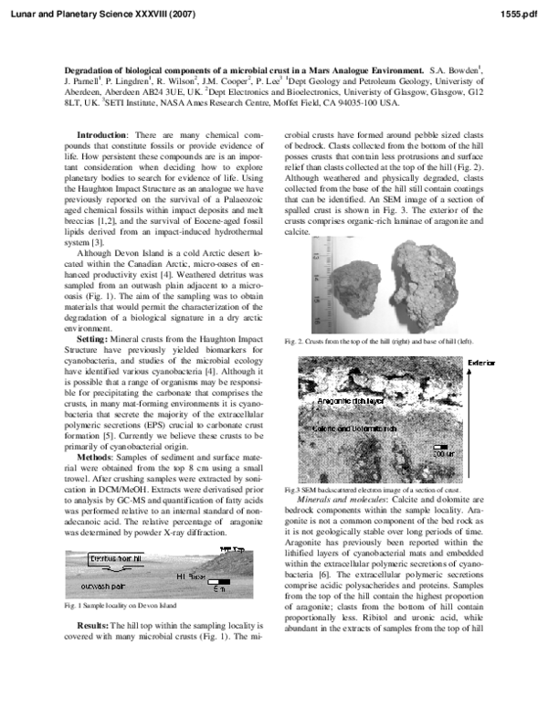 (PDF) Degradation of Biological Components of a Microbial Crust in a ...