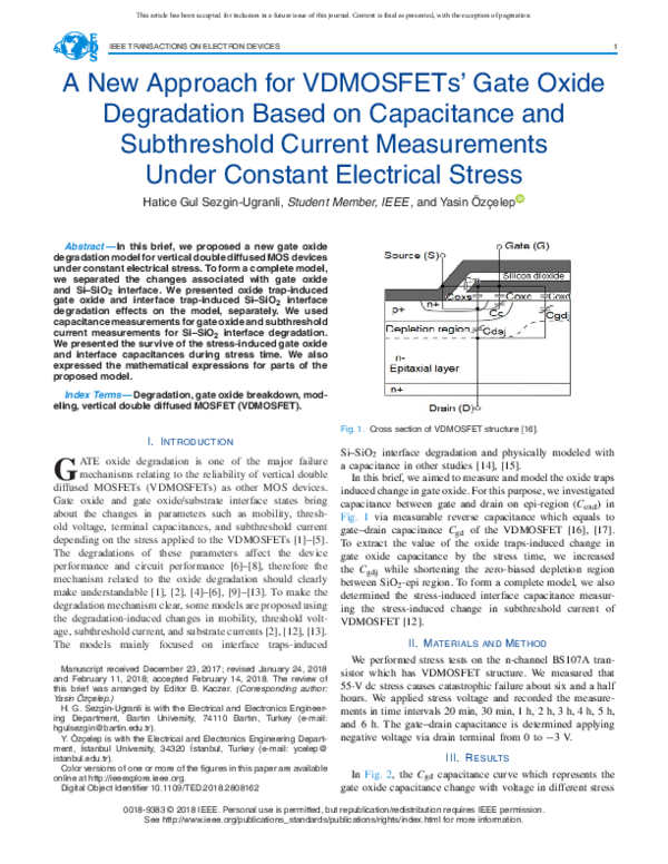 (PDF) A New Approach for VDMOSFETs’ Gate Oxide Degradation Based on ...