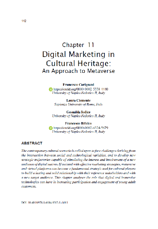 (PDF) Digital Marketing in Cultural Heritage: An Approach to Metaverse