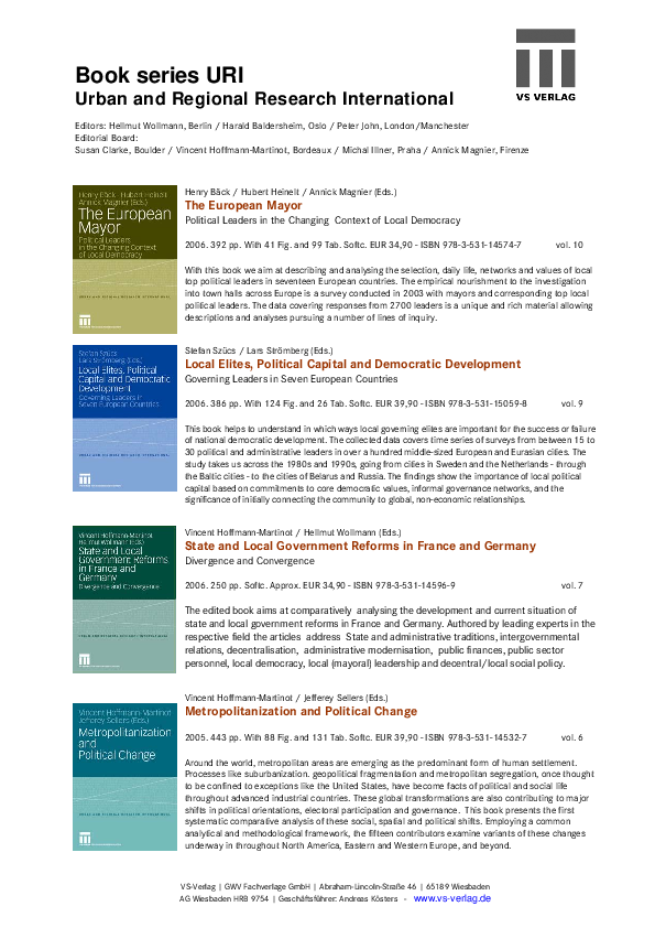 (PDF) Book series URI Urban and Regional Research International