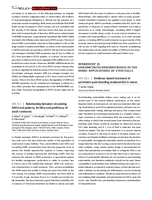 (PDF) Relationship between circulating AMH and puberty, fertility and ...