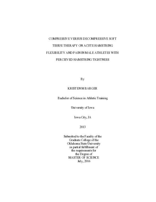 (PDF) COMPRESSIVE VERSUS DECOMPRESSIVE SOFT TISSUE THERAPY ON ACUTE ...