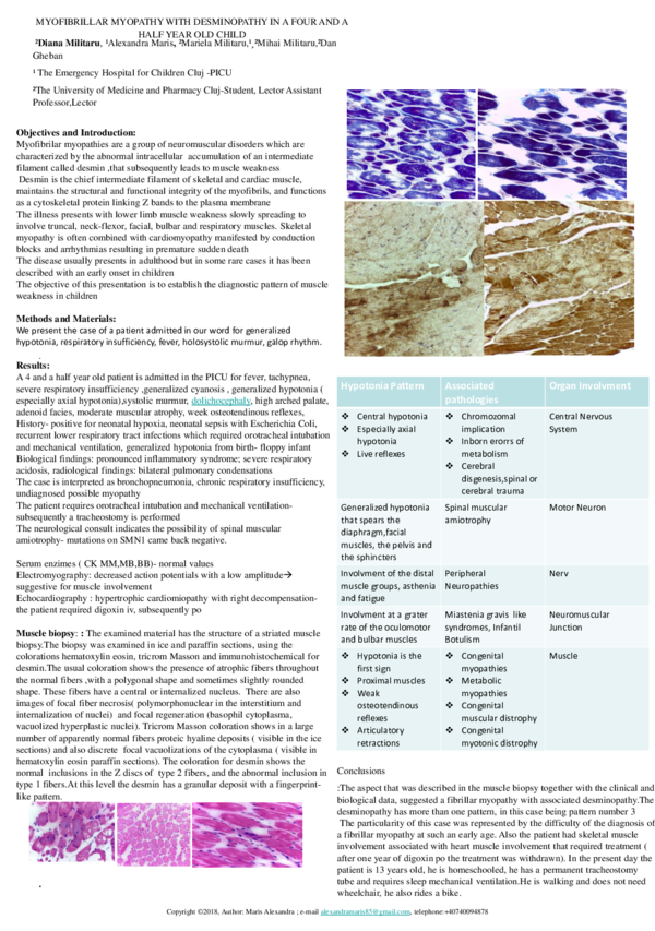 (PDF) Myofibrillar Myopathy with Desminopathy in a Four and a Half Year ...