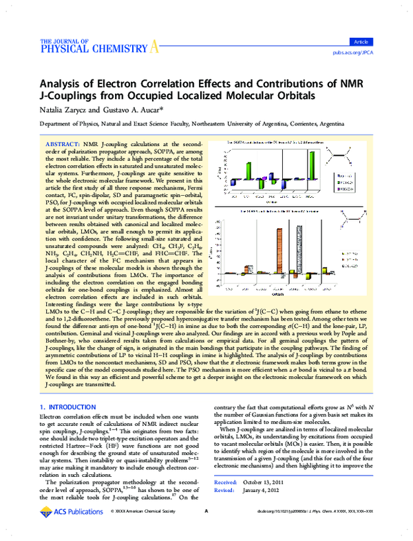 (PDF) Analysis of Electron Correlation Effects and Contributions of NMR ...