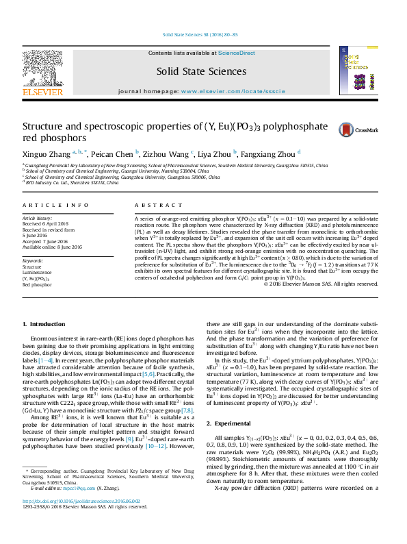 (PDF) Structure and spectroscopic properties of (Y, Eu)(PO3)3 ...