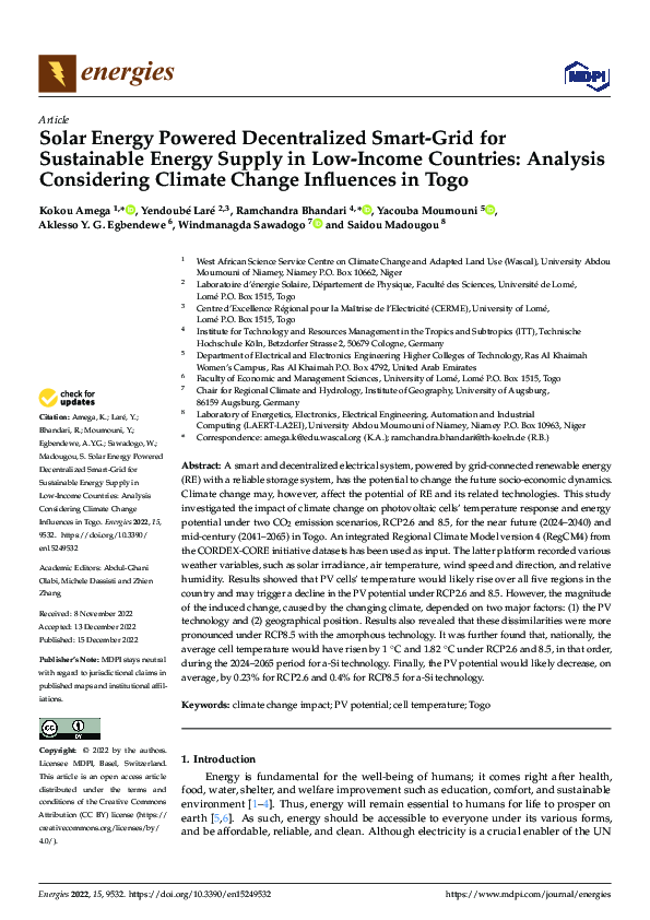 (PDF) Solar Energy Powered Decentralized Smart-Grid for Sustainable ...