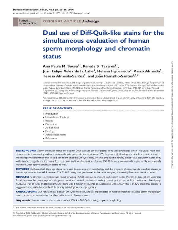 (PDF) Dual use of Diff-Quik-like stains for the simultaneous evaluation ...