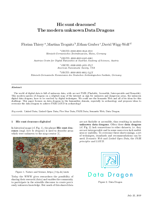 (PDF) Hic sunt dracones! the modern unknown Data Dragons