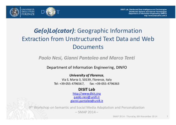 (PDF) Ge(o)Lo(cator): Geographic Information Extraction from Unstructured Text Data and Web ...