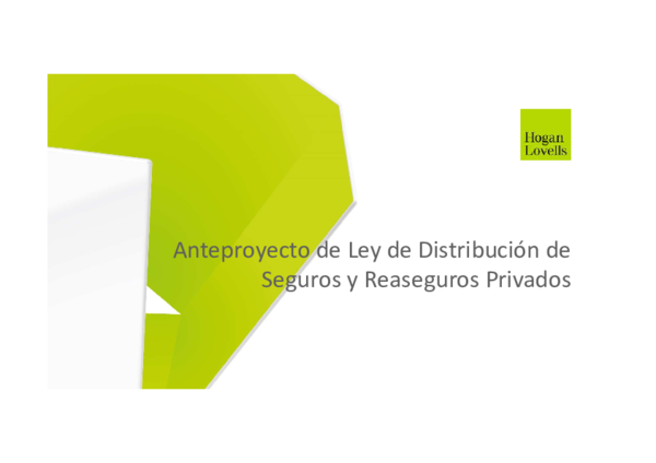 (PDF) Los comparadores de seguros, a la luz del borrador del Anteproyecto de Ley de distribución ...