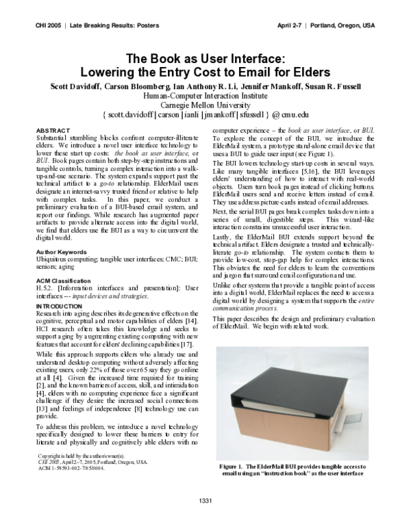 (PDF) The book as user interface