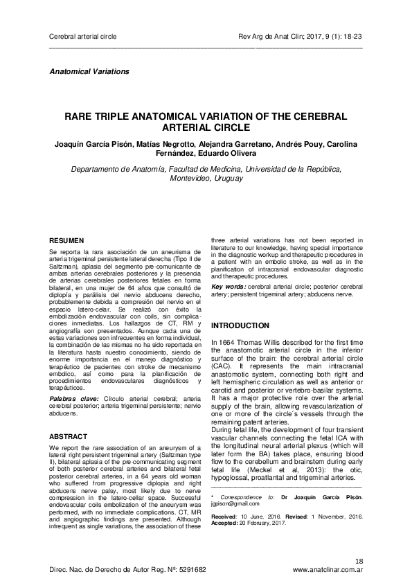 (PDF) Anatomical Variations RARE TRIPLE ANATOMICAL VARIATION OF THE ...