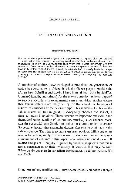 (PDF) Rationality and salience