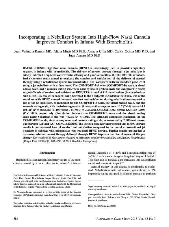 (PDF) Incorporating a Nebulizer System Into High-Flow Nasal Cannula ...