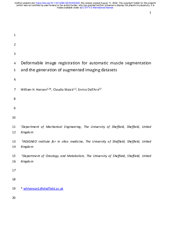 (PDF) Deformable image registration for automatic muscle segmentation and the generation of ...