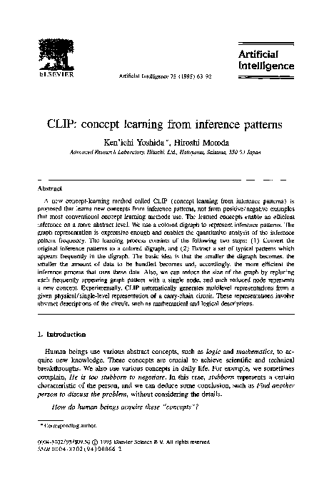 (PDF) CLIP: concept learning from inference patterns