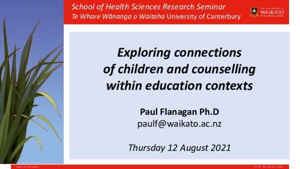 (PDF) Exploring connections of children and counselling within ...