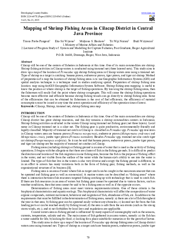 (PDF) Mapping of Shrimp Fishing Areas in Cilacap District in Central ...