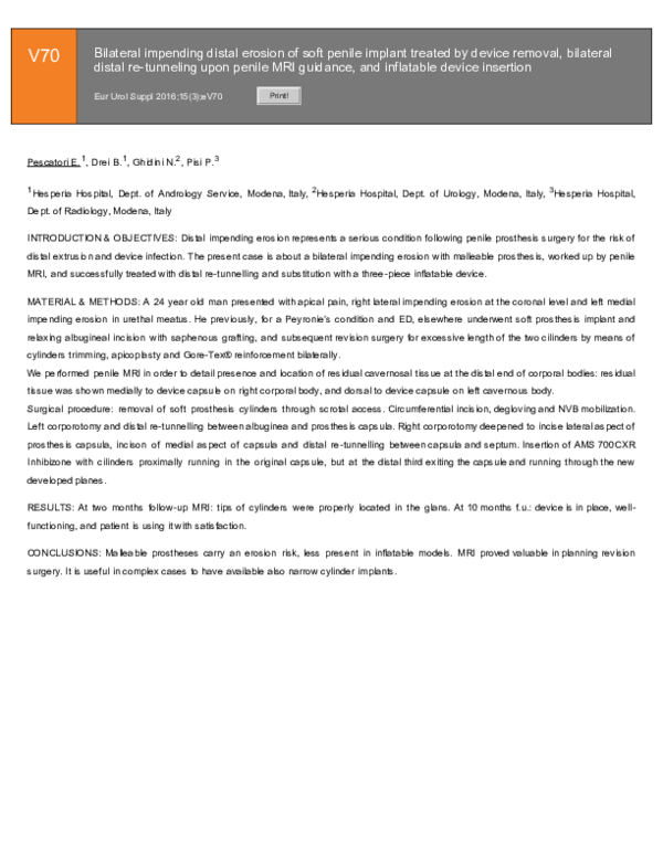 (PDF) V70 Bilateral impending distal erosion of soft penile implant ...