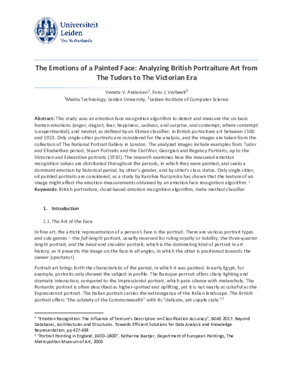 (PDF) The Emotions of a Painted Face: Analyzing British Portraiture Art ...