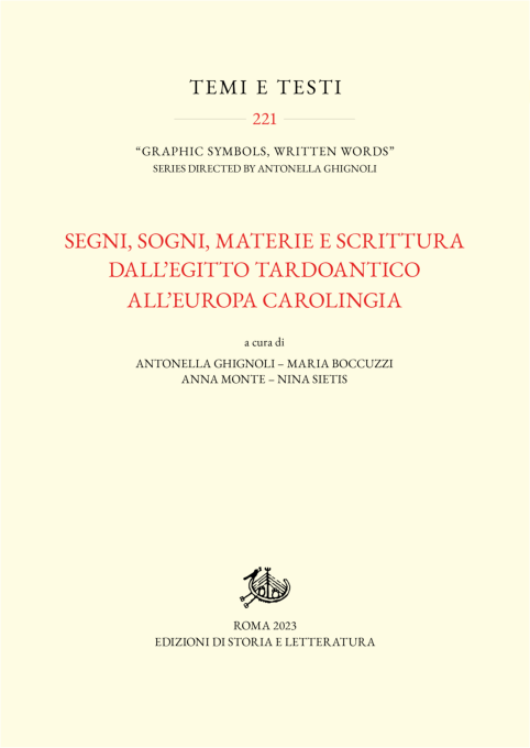 (PDF) Segni, sogni, materie e scrittura dall'Egitto tardoantico all ...