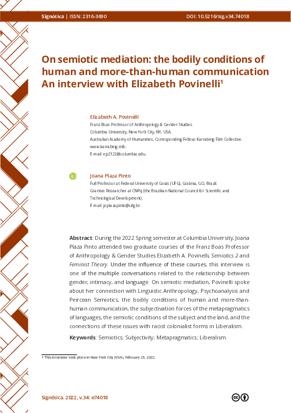 (PDF) On semiotic mediation: the bodily conditions of human and more ...