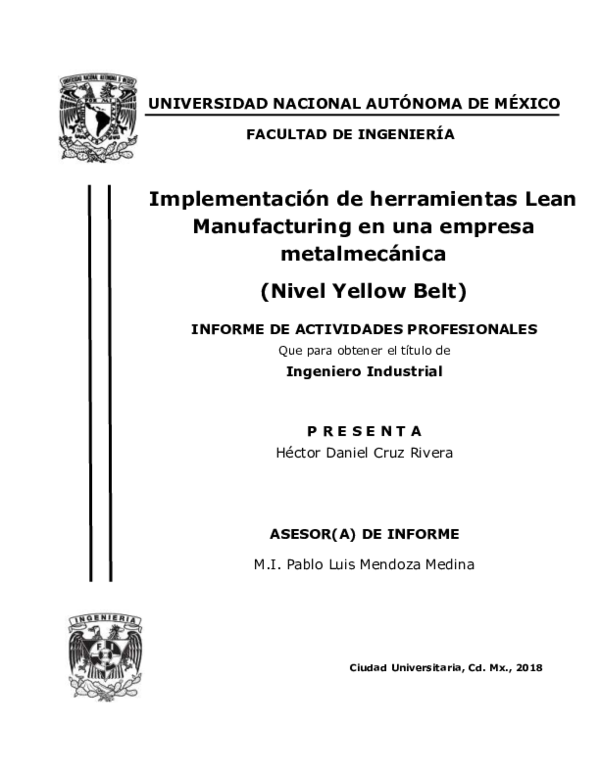 (PDF) Implementación de herramientas Lean Manufacturing en una empresa ...