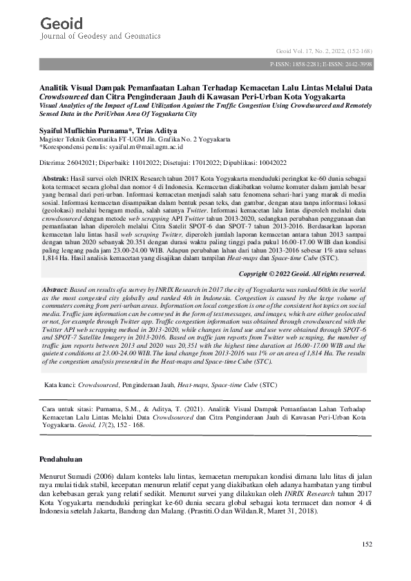 (PDF) Analitik Visual Deteksi Dampak Pemanfaatan Lahan Terhadap ...