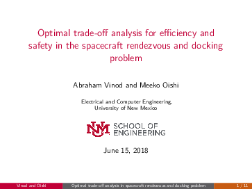 (PDF) Optimal trade-off analysis for efficiency and safety in the spacecraft rendezvous and ...