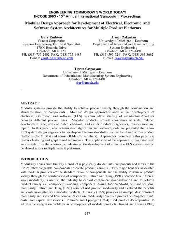(PDF) 6.3.1 Modular Design Approach for Development of Electrical ...